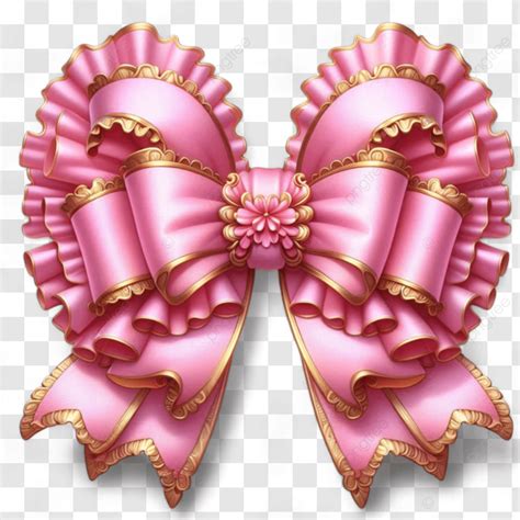 장식용으로 디자인된 크고 화려한 꽃으로 장식된 생동감 넘치는 분홍색 활 커다란 장식으로 장식된 생동감 넘치는 핑크 리본 화려한 꽃 장식용 클립아트로 디자인됨 Png