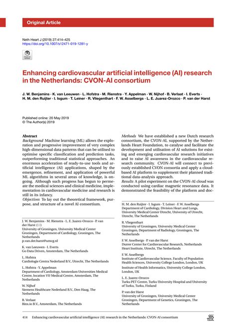 Solution Enhancing Cardiovascular Artificial Intelligence Ai Research