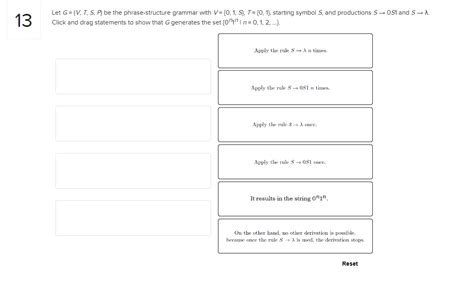 Solved Let G V T S P Be The Phrase Structure Grammar With