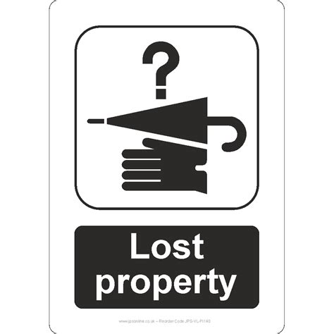 Lost Property Sign Jps Online Ltd