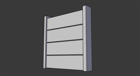 콘크리트 울타리 하나 3d 모델 5 Obj Fbx Dae Blend 3ds Free3d