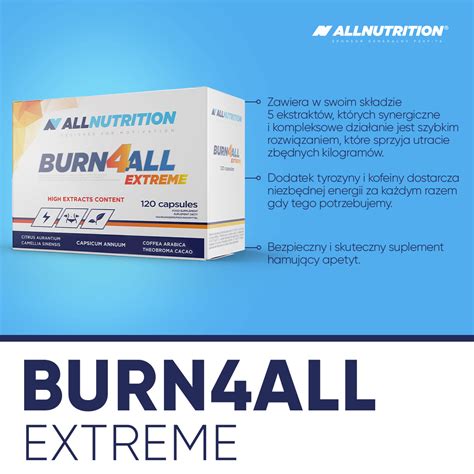 Burn4ALL Extreme 120 kapsułek - ALLNUTRITION • 49 zł • Zdrowa marka ...