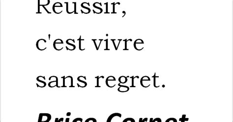 Citation pour Instagram Réussir c est vivre sans regret Brice