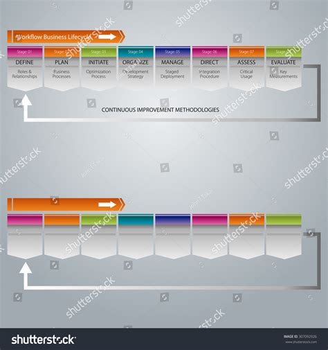 Image Workflow Business Lifecycle Chart Icon Vetor Stock Livre De Direitos