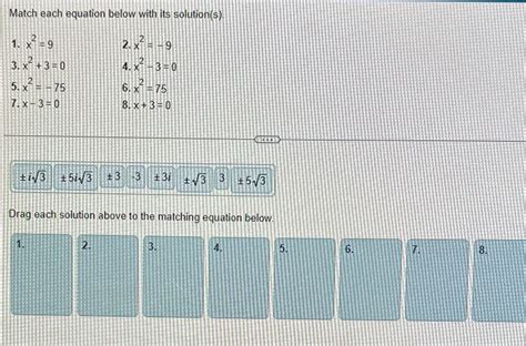 Solved Match Each Equation Below With Its