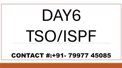 Day6 Tso Ispf Demo 22 Feb Youtube
