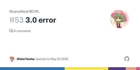 30 Error · Issue 53 · Nicenenerdbcml · Github