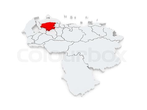 Map Of Lara Venezuela Stock Image Colourbox
