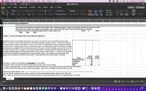 Solved Excel File Edit View Insert Format Tools Data Window Chegg