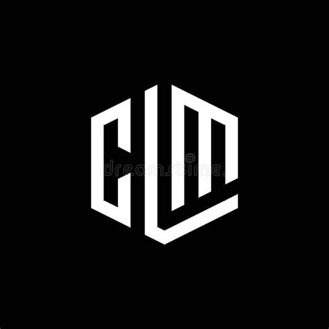 Clm Letter Logo Design On Black Background Stock Illustration Illustration Of Clmrendy