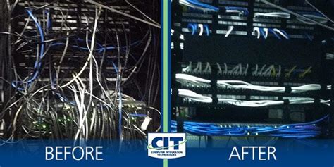 Before And After Picture Of Cabling Organization Cit Computer Integration Technologies