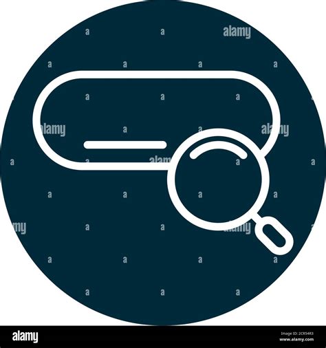 Search Icon Address And Navigation Bar Web Vector Illustration Block