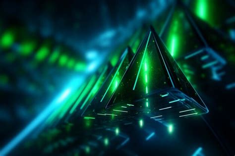 Premium Ai Image A Close Up Of A Computer Keyboard With A Green Light Generative Ai