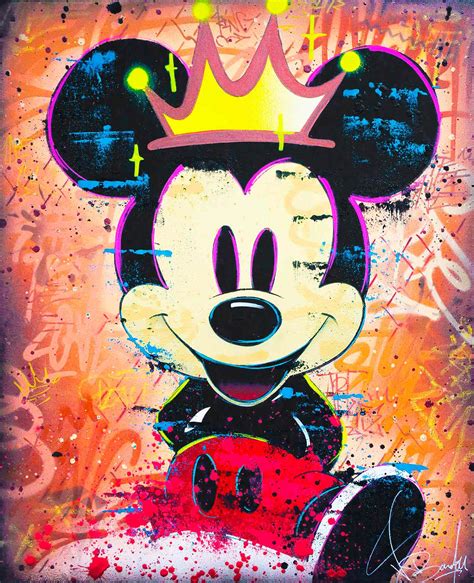 Oeuvre D Art Contemporain Acrylique Sur Toile Mickey Mouse Art Pop