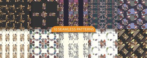 Modern Abstract Seamless Pattern Set Vector Illustration 21631211