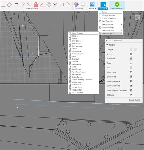 Sketch Lines Snapping To Random Body Faces R Fusion360