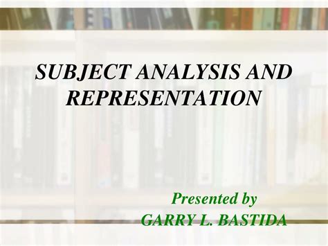 Ppt Subject Analysis And Representation Powerpoint Presentation Free
