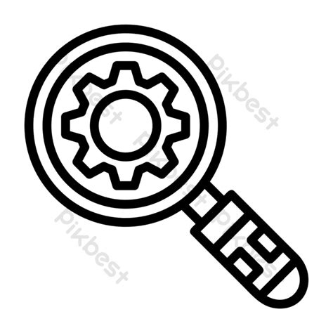 Line Icon Identify Vector Png Images Ai Free Download Pikbest