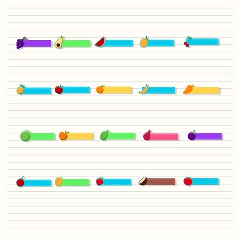 Premium Vector Cute Fruit Name Tag Set