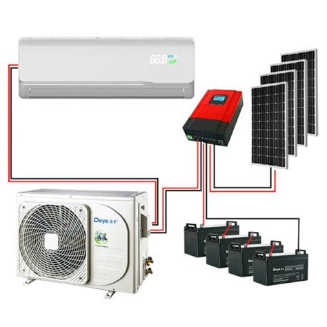 Deye Hybrid AC DC Solar Air Conditioner Efficient AC DC Cooling