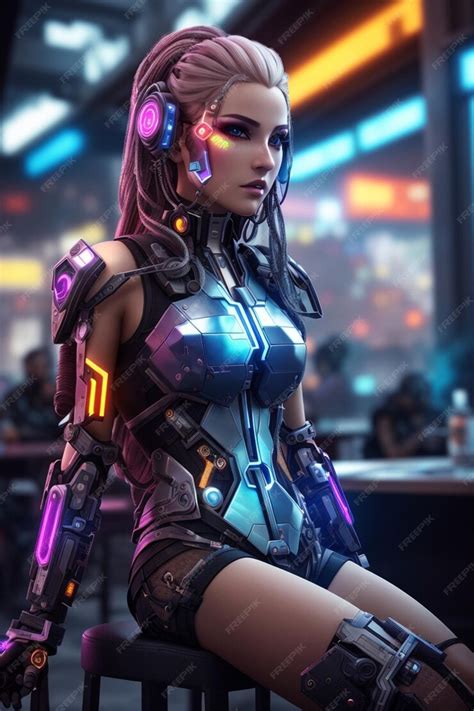 Premium Ai Image Robot Woman Cyperpunk Artificial Intelligence