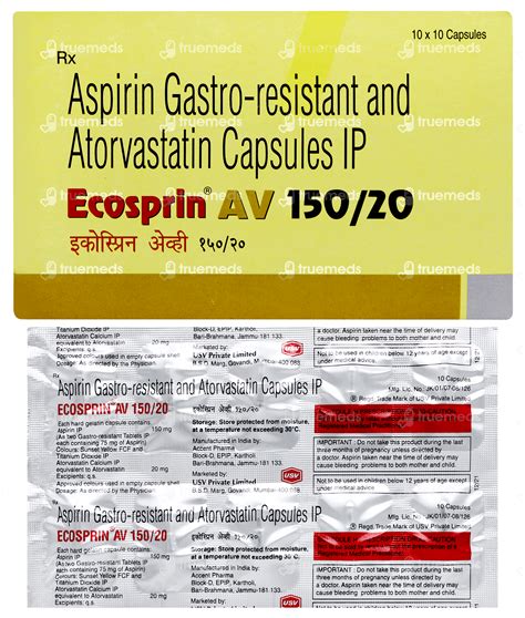 Ecosprin Av 20150 Mg Capsule 10 Uses Side Effects Dosage Price