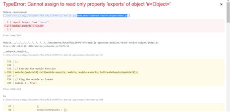 Cannot Assign To Read Only Property Exports Of Object Error · Issue 1117 · Leecadereact