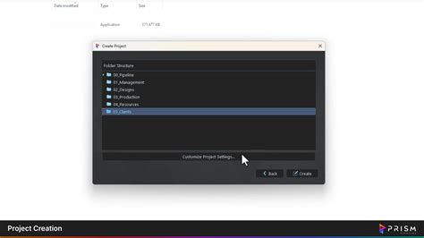 Project Creation — Prism Pipeline Documentation