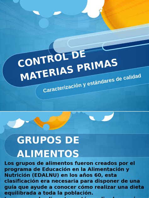 Control De Materias Primas En Alimentos Pdf Alimentos Umami