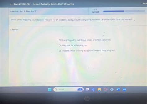 Save Exit Certify Lesson Evaluating the | StudyX