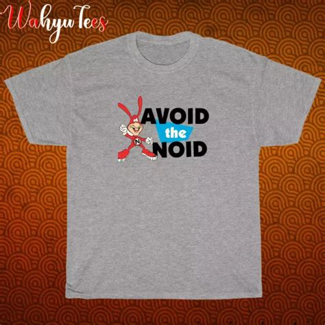 Avoid The Noid Dominos Pizza Retro 80s Logo Grey T Shirt Size S 5xl £