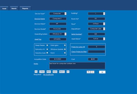 Track My Assets Database Template For Assets Computers Etsy Canada