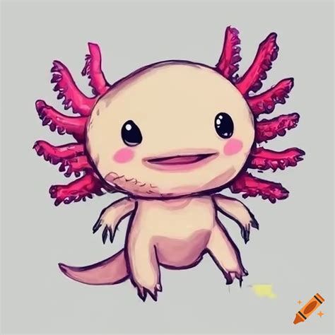 To Draw Axolotl Cartoon