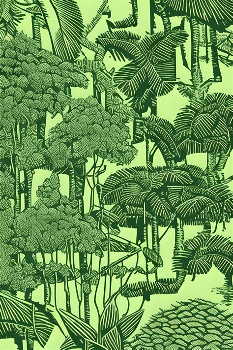 Luscious Linocut Landscape · Creative Fabrica