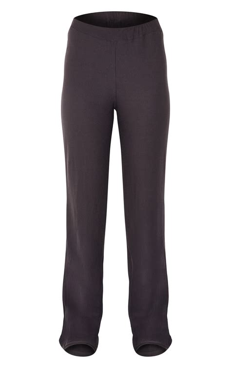 Charcoal Soft Touch Straight Leg Trousers Co Ords Plt Ire