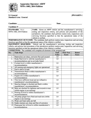 Fillable Online Apparatus Operator ARFF NFPA 1002 B2014b Edition Fax