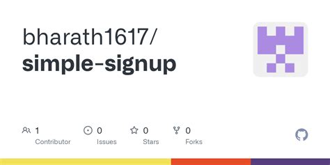 GitHub Bharath1617 Simple Signup