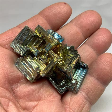 Bismuth Titanium Aura Rainbow Natural Pyramid Crystal Specimen 4067