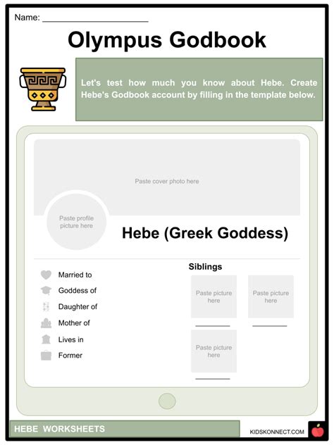 Greek Goddess Hebe Facts And Worksheets Mythology And Symbolism
