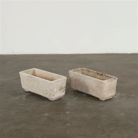 Pair Of Rectangular Limestone Planters 1960s For Sale At Auction On