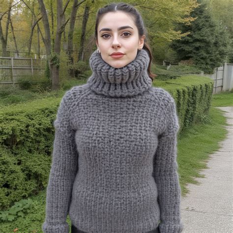 Thick Turtleneck Sweater Tight Turtleneck Sweater Chunky Knit