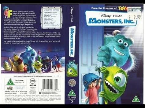 Original Vhs Opening And Closing To Monsters Inc Uk Vhs Tape Youtube