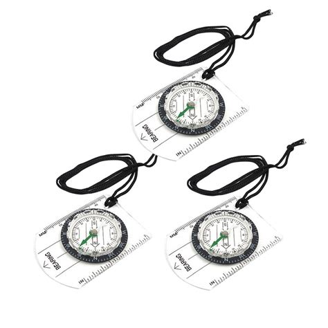 3 Pcs Outdoor Multi Purpose Compass Set With Clear Direction