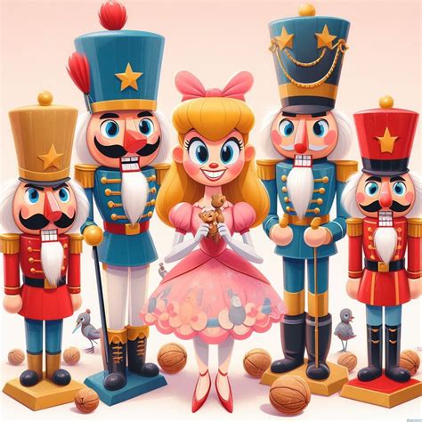 Nutcrackers In Disney Style Digital Art Christmas Drawing Nutcracker