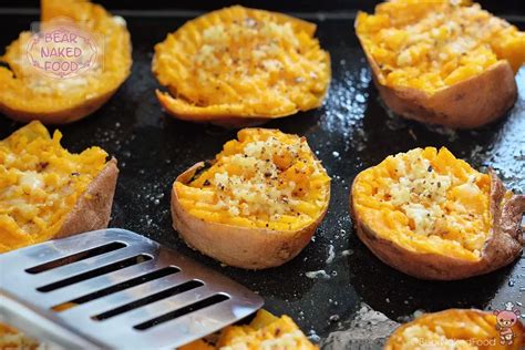 Garlic Butter Smashed Sweet Potatoes Bear Naked Food