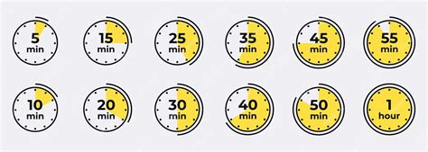 Premium Vector Timer Clock Stopwatch Isolated Set Icons Countdown