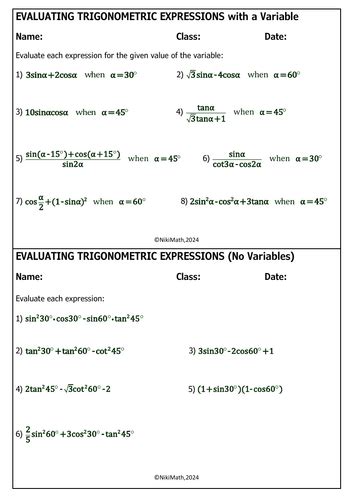 Algebra 2 Precalc Warm Ups Trigonometry Functions The Binomial