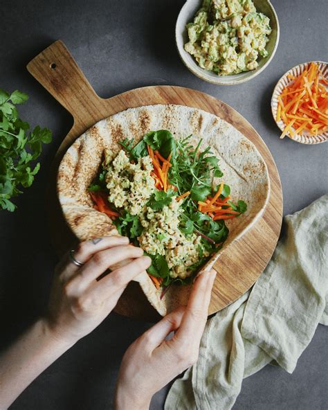Curried Chickpea Salad Wrap Good Eatings