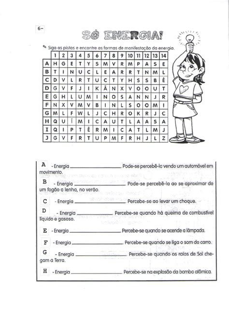 Atividade Sobre Tipos De Energia Bruniv