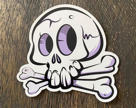 3x3 Premium Matte Vinyl Skull Magnet Horror Halloween Goth Darkart Emo Punk Trick